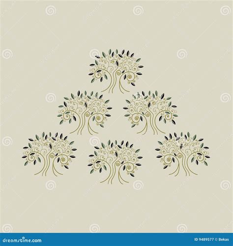 Six Large Trees Stock Vector Illustration Of Leaf Park