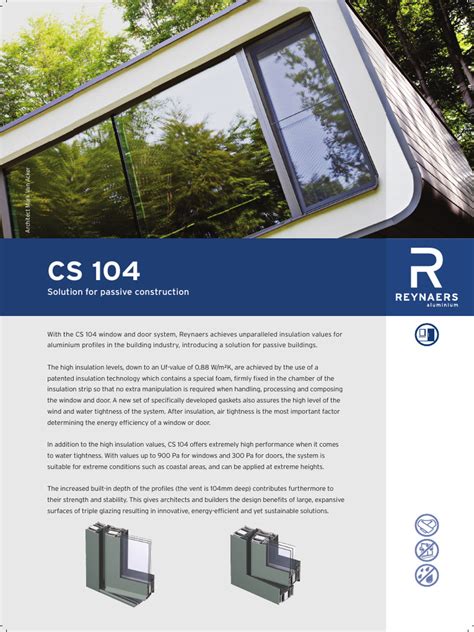 Cs104 Brochure Pdf Window Building Insulation