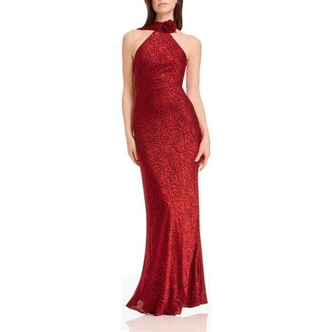 Dress The Population Olivia Floral Halter Gown