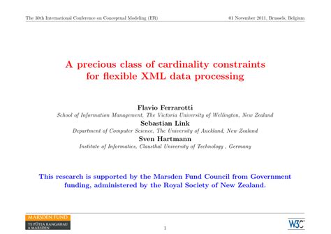 Pdf A Precious Class Of Cardinality Constraints For Flexible Xml Data