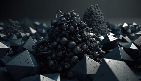 Premium Ai Image Triangular Pyramid Dark Background Wallpaper Generative Ai