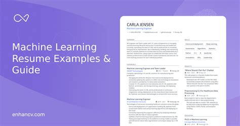 Machine Learning Resume Examples Guide For