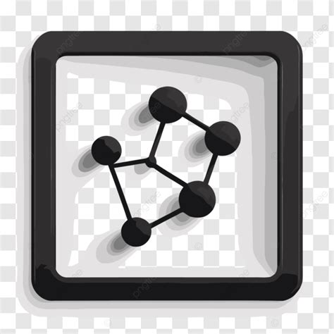 검은색 직사각형 프레임의 분자 벡터 흰색 배경에 분자의 단순한 검은색 아이콘 그림자 없음 작은 프레임 중앙 Png 일러스트 및 벡터 에 대한 무료 다운로드 Pngtree