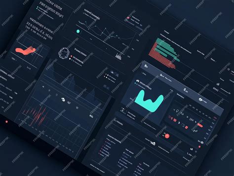 Mobile App Dashboard With Dark Theme Premium Ai Generated Image
