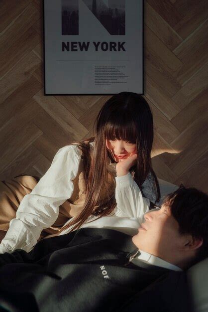 Free Photo Medium Shot Cute Couple In Bed