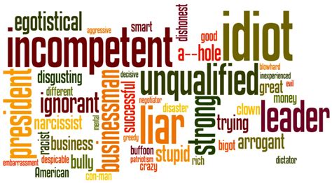 Asked To Describe Trump Americas Most Common Replies Are Idiot And