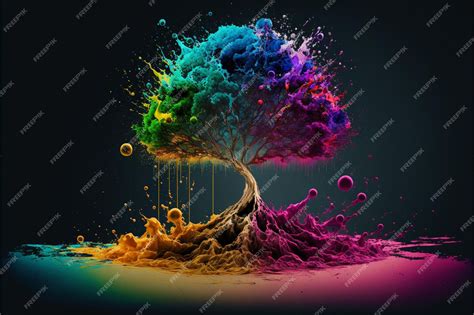 Premium Photo Photo A Dream Splash Rgb Landscape Vivid Colors Hyper