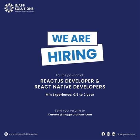 Inapp Solutions On Linkedin React Reactjs Careers