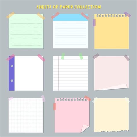 Premium Vector Pack Of Notepad Sheets And Hand Drawn Sticky Notes