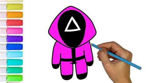 How To Draw Squid Game Red Guard Uniform Pink Solder Worker Guard Yandex Video Aramada