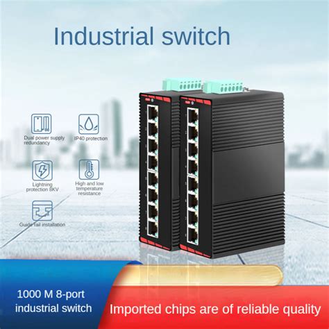 Port Gigabit Switch Industrial Grade Network Lightning Protection Surge Impact Ethernet