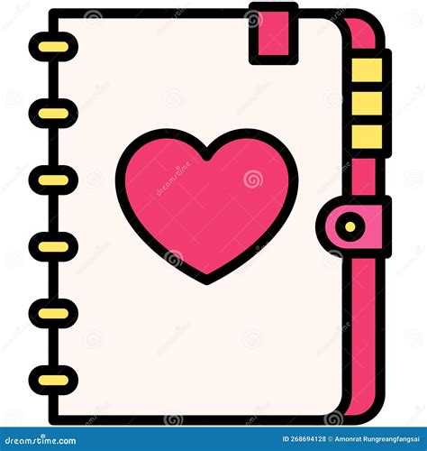 Love Notepad Icon Love And Heart Vector Stock Vector Illustration Of Icon Pencil 268694128
