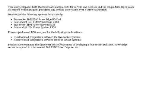 Tco Comparison Overview Lower Your Tco By Selecting The Right Platform For Your Oracle