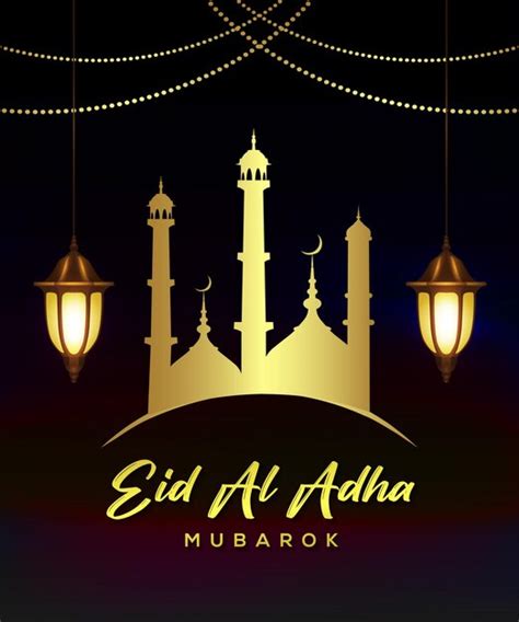 Premium Vector Vector Eid Ul Adha Mubarak Greeting Card Design