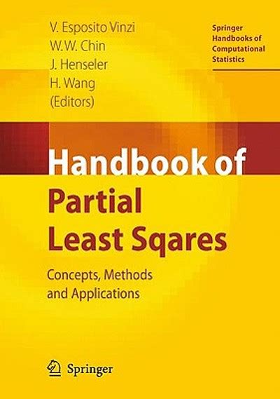 Handbook Of Partial Least Squares Concepts Methods And Applications