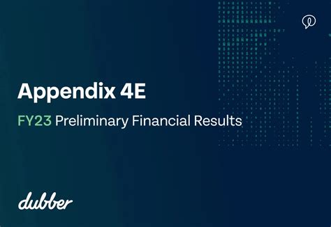Preliminary Final Report Appendix 4e 30 June 2023 Dubber
