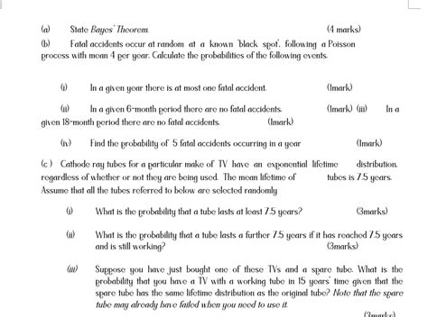 A State Bayes Theorem 4 Marks B Fatal StudyX