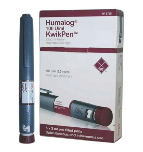 Humalog Kwikpen Insulin Lispro Injection U Ml Ml At Rs