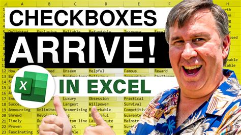 Excel Exciting Checkboxes Arrive In Excel Episode 2628 Youtube