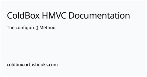 Coldbox 6 And 7 Is It Possible To Set Submodule Settings Within A