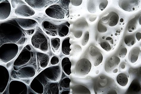 Abstract Close Up Of A Porous Organic Structure Resembling Bone Or