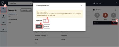 Csv Export How To Export Passwords From Securesafe