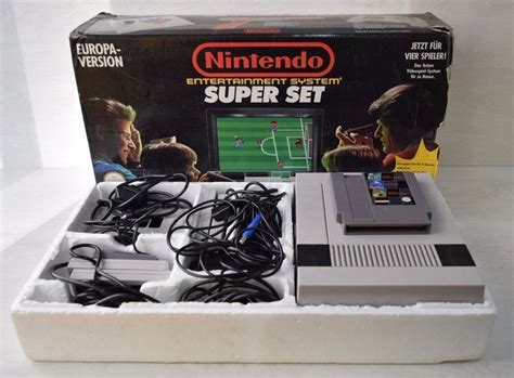 Nintendo Nes Console Super Set Original Packed 1985 4 Player Adapter
