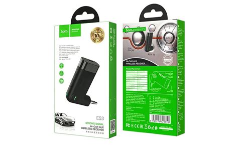 Adaptor Bluetooth Hoco Audio Adapter Bluetooth Dawn Aux Jack 3 5mm Black E53