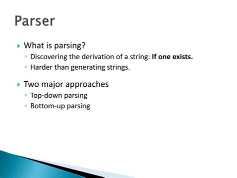Ppt Top Down Parser Powerpoint Presentation Free Download Id 2483461