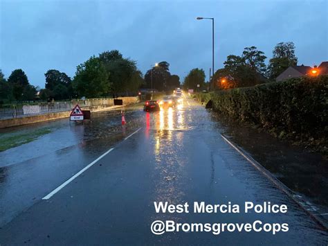 Warning To Drivers As Roads In Bromsgrove Are Hit By Flooding The Bromsgrove Standard