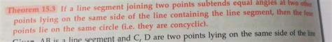 Theorem 153 If A Line Segment Joining Two Points Subtends Equal Angles