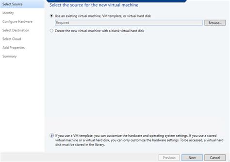 How To Create A Vm In Scvmm 2016 Without Any Vm Template Why Azure