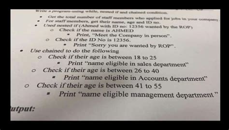 Solved Rre While Nested And Chained Condition Ger The