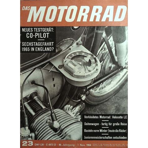 das motorrad nr 23 7 november 1964 co pilot r 69 s zeitschrift