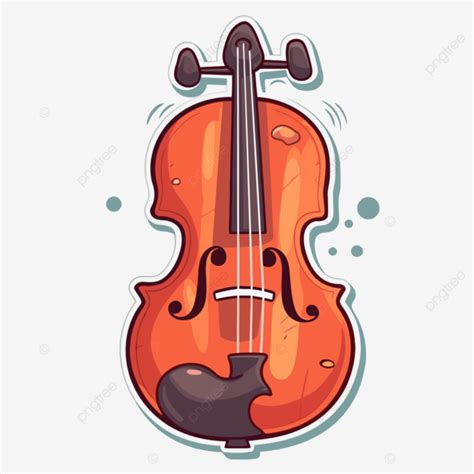 벡터 일러스트 레이 션 만화에서 첼로 클립 아트 빈티지 레드 바이올린 첼로 클립 아트 만화 Png 일러스트 및 벡터 에