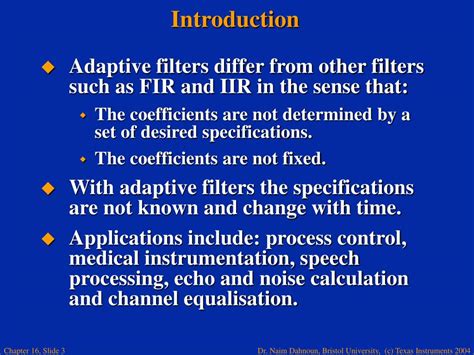 Ppt Chapter 16 Adaptive Filters Powerpoint Presentation Free Download Id4857332