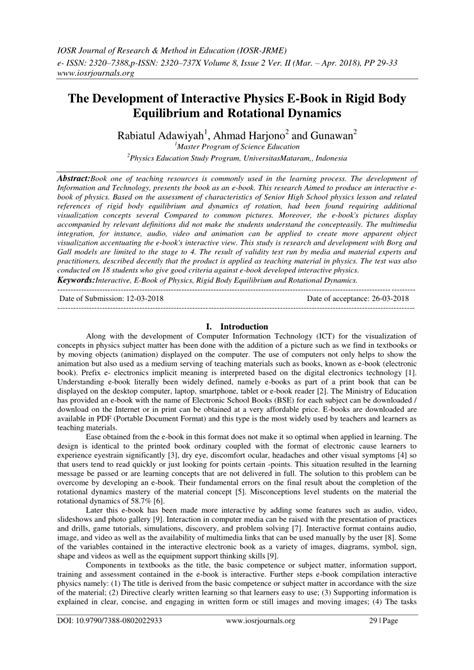 pdf the development of interactive physics e book in rigid body
