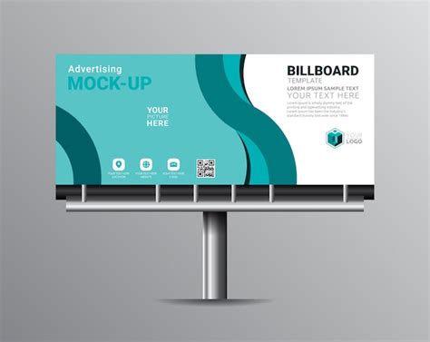 옥외 광고용 빌보드 템플릿 디자인 프리미엄 벡터