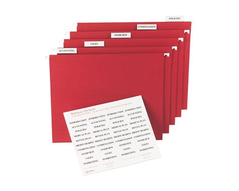 Hanging File Folder Labels Template