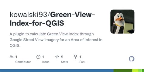 github kowalski93 green view index for qgis a plugin to calculate