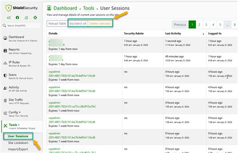 User Sessions Whos Logged Into My Wordpress Shield Security