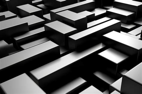 Premium Photo Geometric Abstract Black And White Polygons