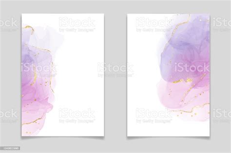 보라색 장미와 라벤더 액체 대리석 배경은 금줄무늬와 반짝이 먼지 파스텔 핑크 바이올렛 수채화 드로잉 효과 골드 스플래터벡터 일러스트 배경 수채화에 대한 스톡 벡터 아트 및
