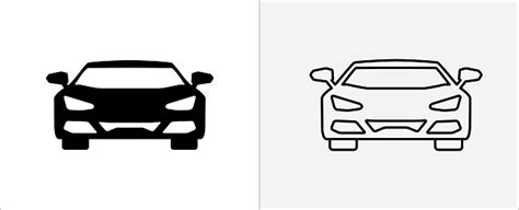 자동차 아이콘입니다 스포츠 레이싱 카 벡터 아이콘 플랫 및 라인 스타일 디자인 템플릿 벡터 그림입니다 Brand Name Domestic Car에 대한 스톡 벡터 아트 및