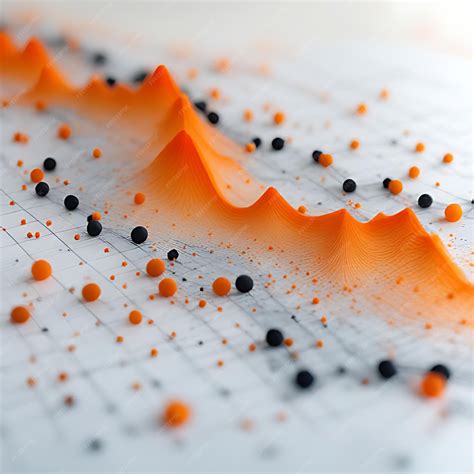 Premium Photo A 3d Rendering Of A Graph With Orange Representing