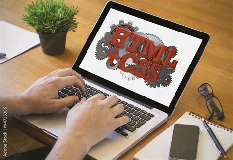 Computer Desktop Html And Css Stock Photo Adobe Stock