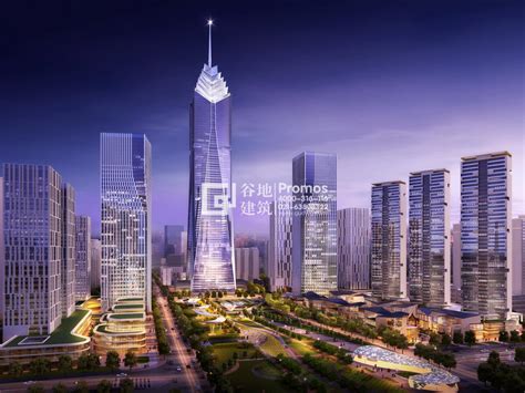 汉新港长江城综合体效果图 谷地效果图