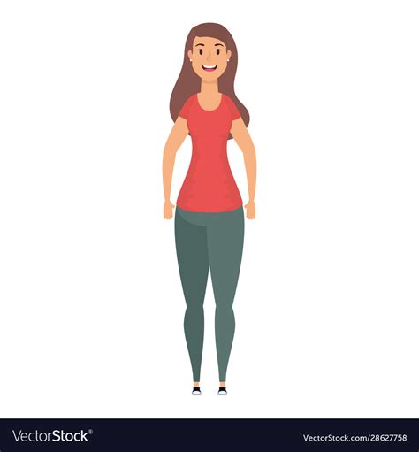 Cute Young Woman Avatar Character Royalty Free Vector Image