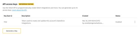 Managing Your Stitch Api Keys Stitch Documentation