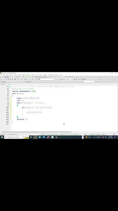 C Program To Convert The Lowercase Letters Into Uppercase String